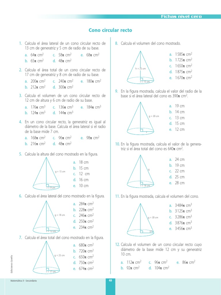 Cono Circular Recto | PDF