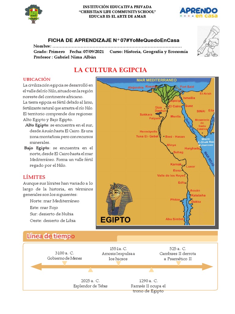 Ficha 7 Historia Primero | PDF | Horus | Antiguo Egipto