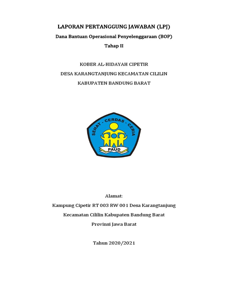 LPJ BOP Tahap II Kober Al-Hidayah | PDF