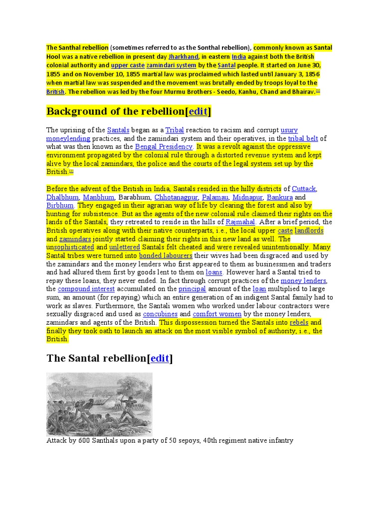Background of The Rebellion : Hool Was A Native Rebellion in Present ...