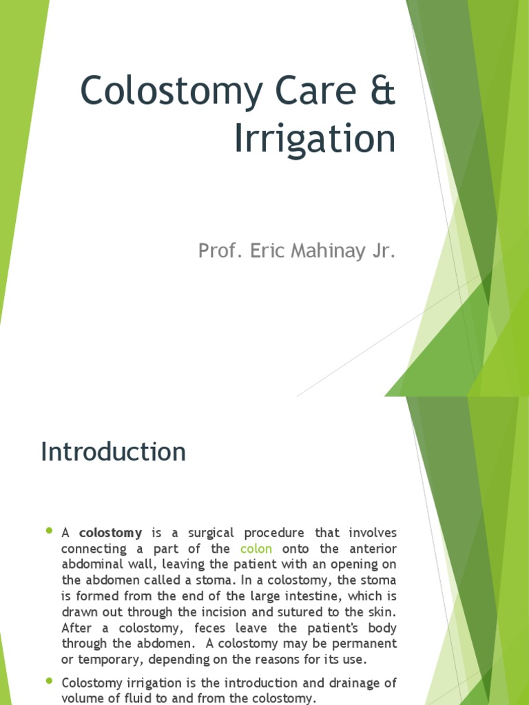 Colostomy Care Irrigation | PDF | Digestive System | Clinical Medicine