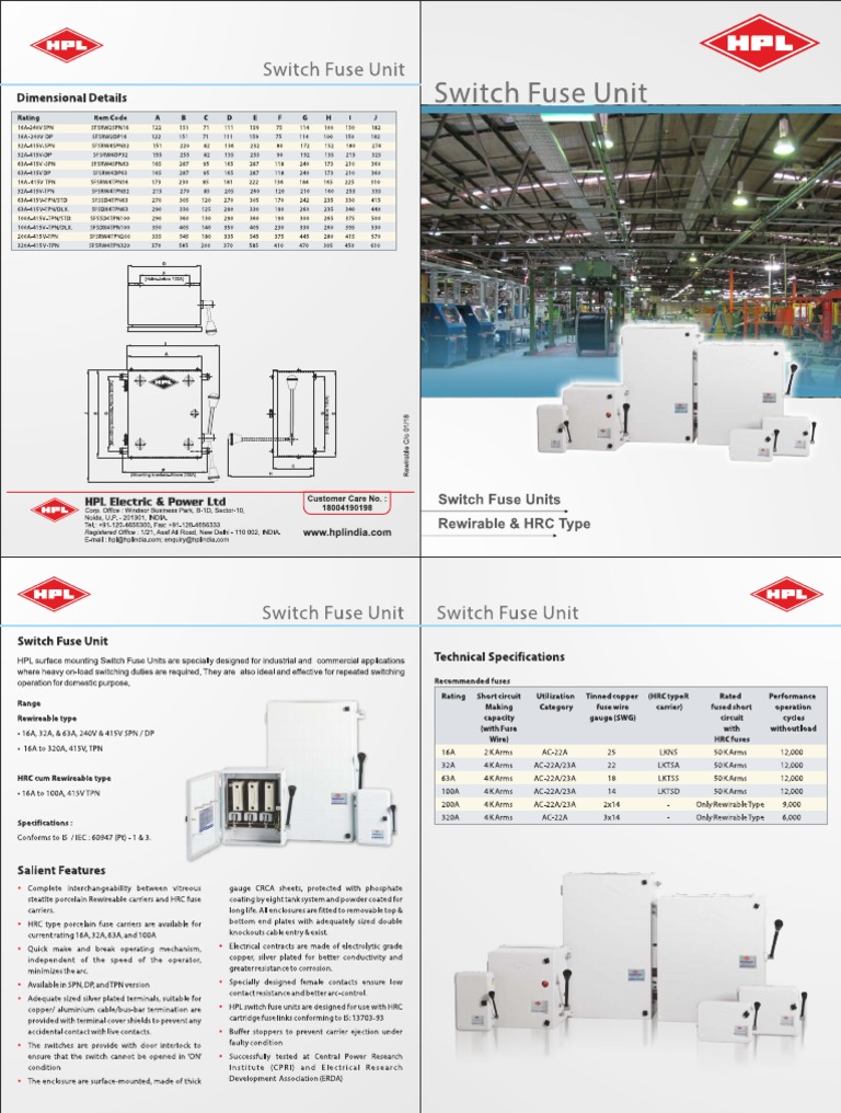 Switch Fuse Unit | PDF