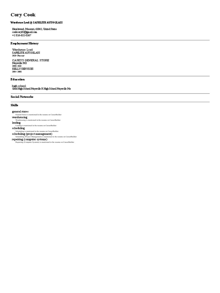 Cory Cook | PDF | Supply Chain Management | Business Process