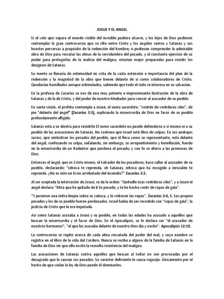 Josue y El Angel | PDF | Cristo (título) | Satán