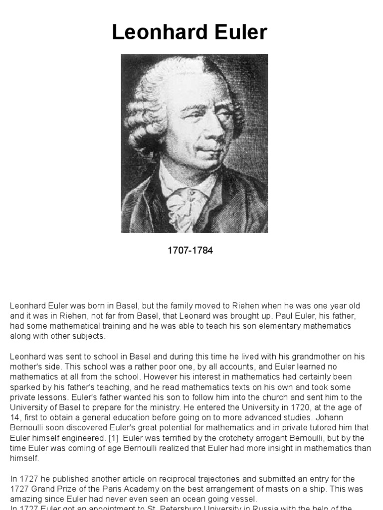 Euler | PDF | Prime Number | Numbers