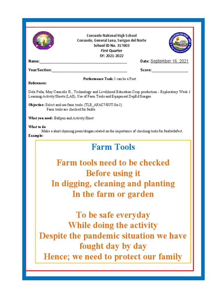 Crop Producztion - Week 1 Activity | PDF | Soil | Plants