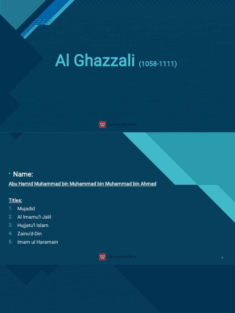 Al Ghazzali (1058-1111) | PDF