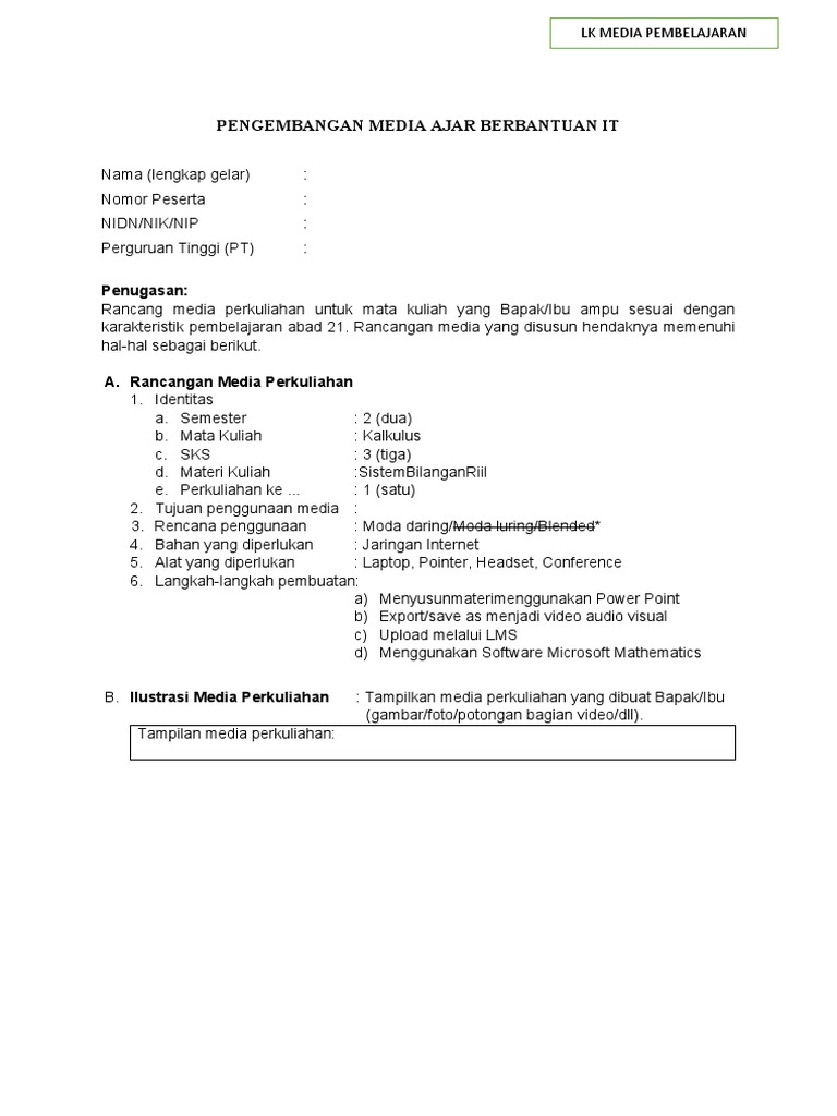 Contoh Media Pembelajaran | PDF
