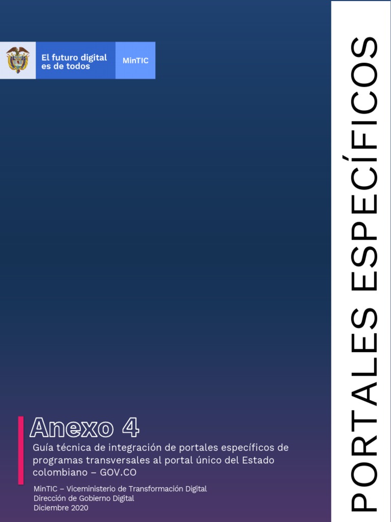 Anexo 4 Resolucion 2893 2020 Integracion Portales Especificos | Descargar gratis PDF | Cookie ...