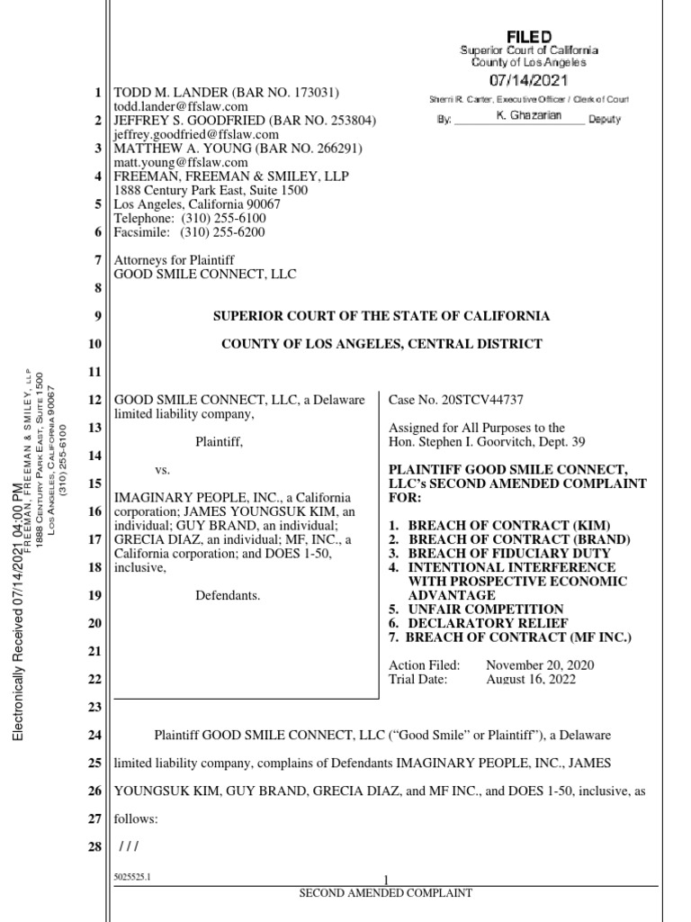 Second Amended Complaint | PDF | Employment | Business