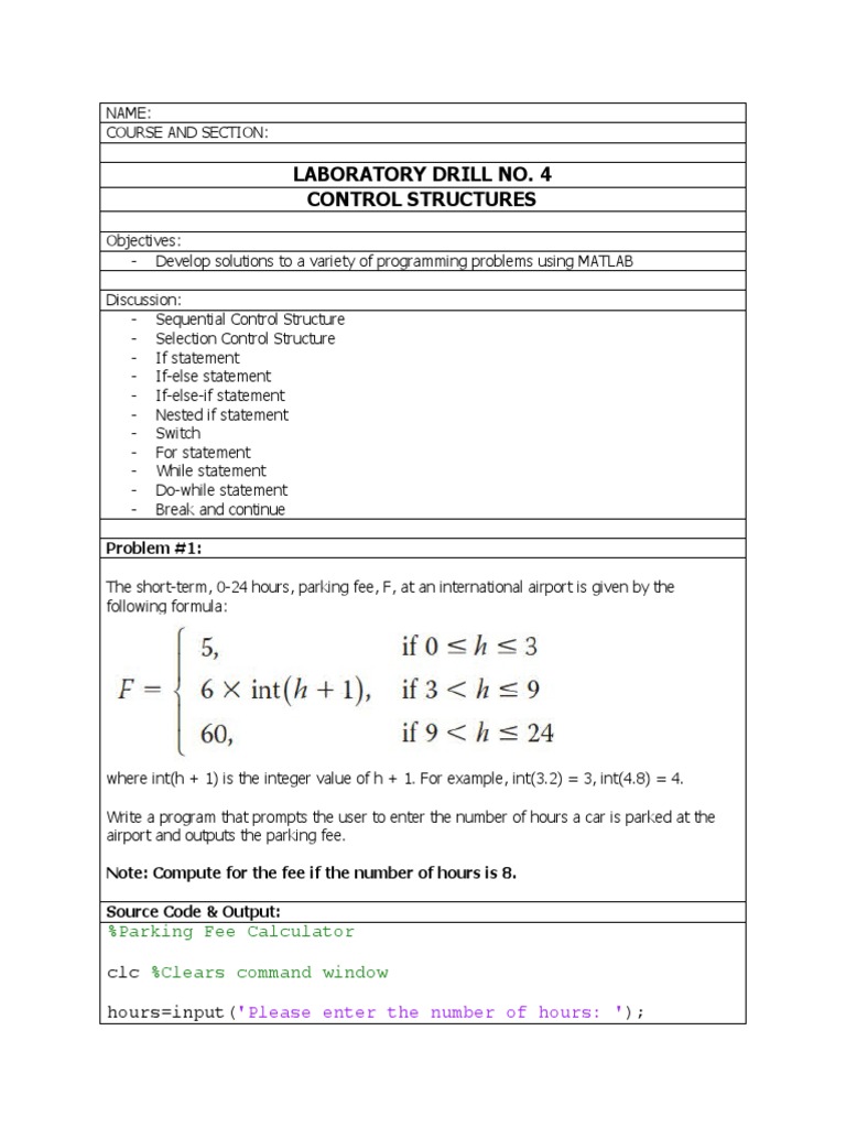 Laboratory Drill 4 (Answer Key) | PDF | Software Development | Computer Science