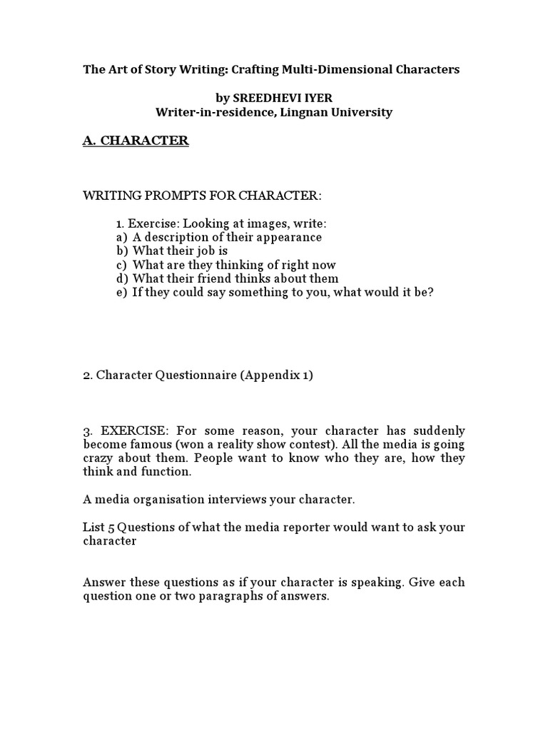 The Art of Story Writing | PDF