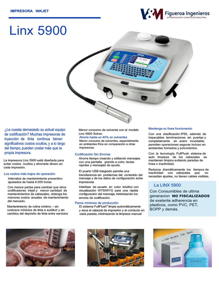 Linx 5900 | PDF | Impresora (Computación) | Equipo de oficina