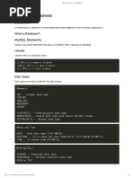 MySQL Cheatsheet - CodeWithHarry | PDF | Table (Database) | Computer Data
