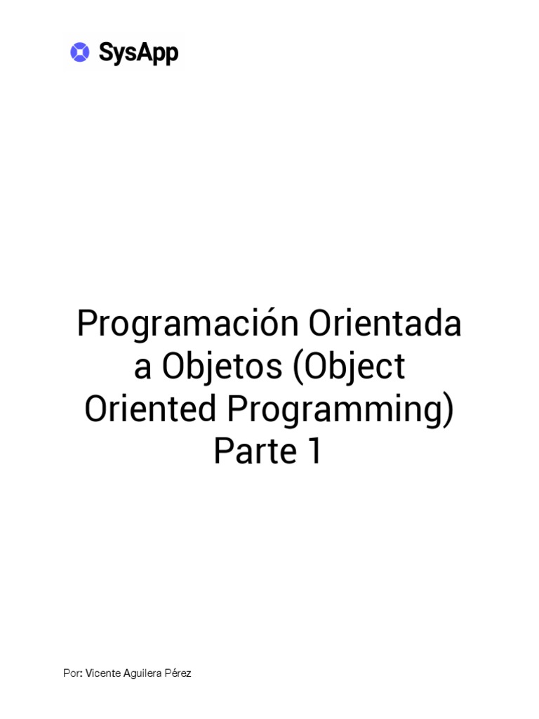 Oop Parte 1 Y Parte 2 Pdf Programación Orientada A Objetos Objeto