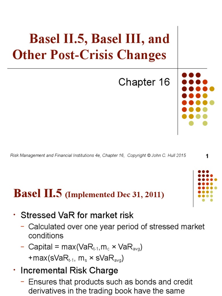 Basel II.5, Basel III, and Other Post-Crisis Changes | PDF | Basel Ii ...