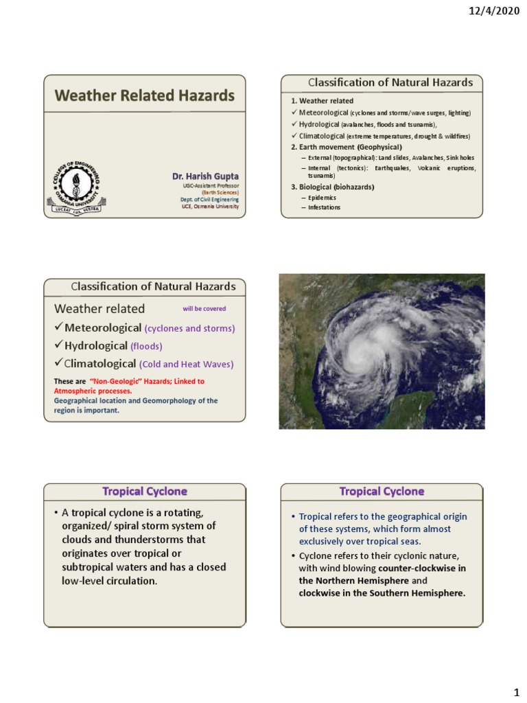 T-5 Weather Related Hazards | PDF | Tropical Cyclones | Wound