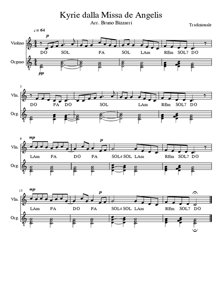 Kyrie Dalla Missa de Angelis | PDF