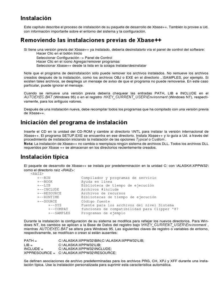 Alaska Xbase Guia De Programacion Pdf Archivo De Computadora 2530