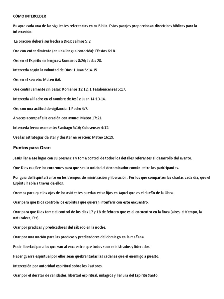 Cómo Interceder | PDF