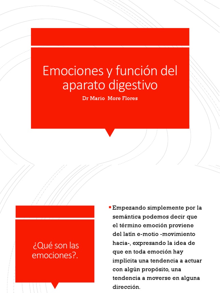 Emociones Y Función Del Aparato Digestivo Pdf Estrés Biología