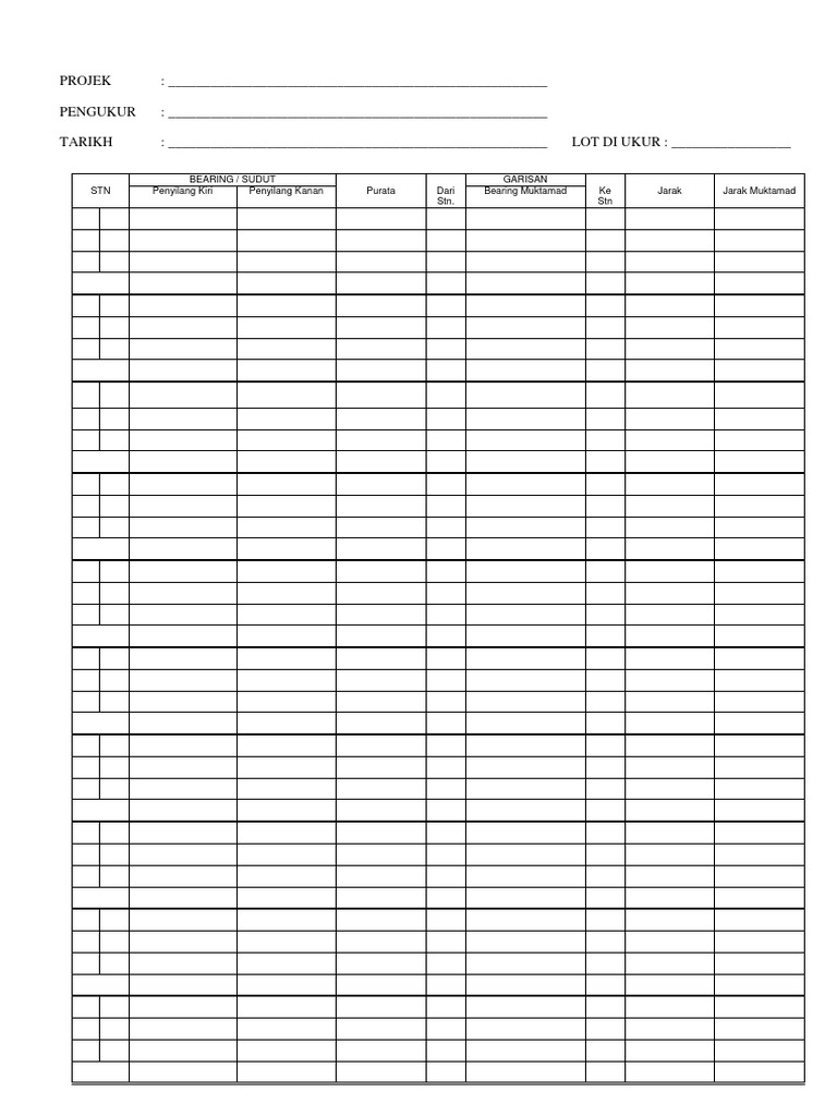 Data Pengukuran Proyek Konstruksi | PDF