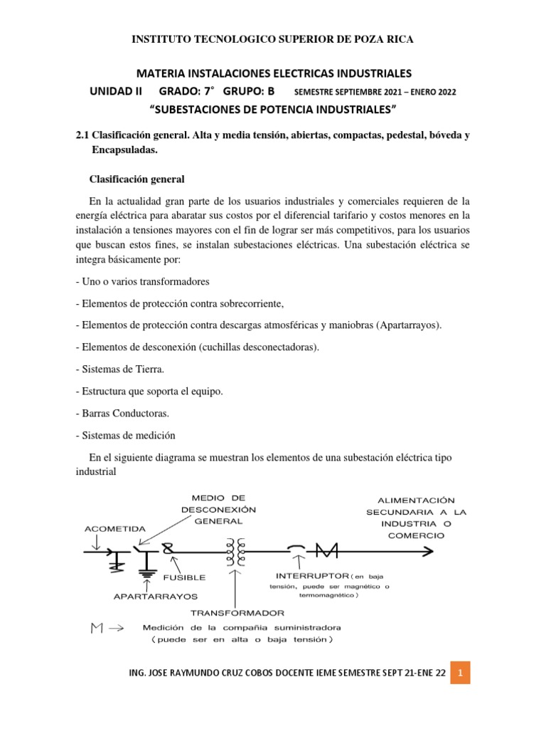 Unidad II Inst Elect Indust | PDF | Transformador | Ingenieria Eléctrica