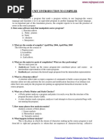 400+ TOP COMPILER DESIGN LAB VIVA Questions and Answers | PDF | Parsing | Compiler