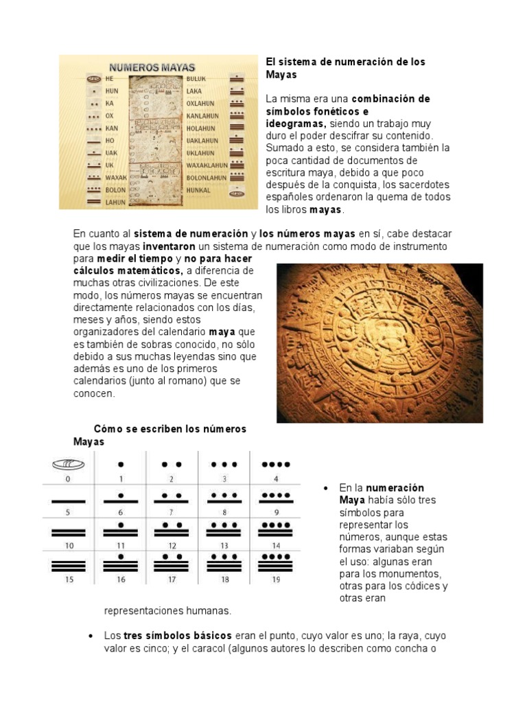 Numeracion Maya Cero | PDF | Matemáticas