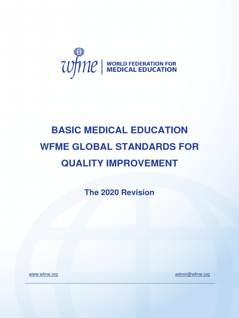 WFME BME Standards 2020 | PDF | Educational Assessment | Curriculum