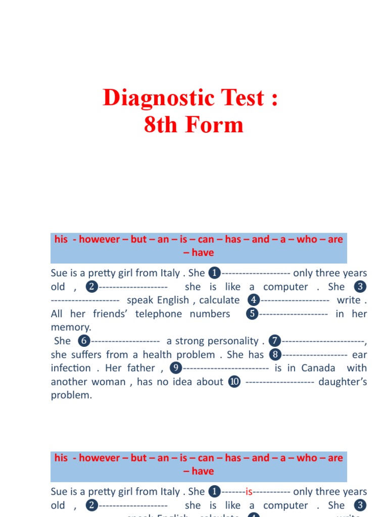 Dianostic Test | PDF | Linguistic Typology | Linguistics