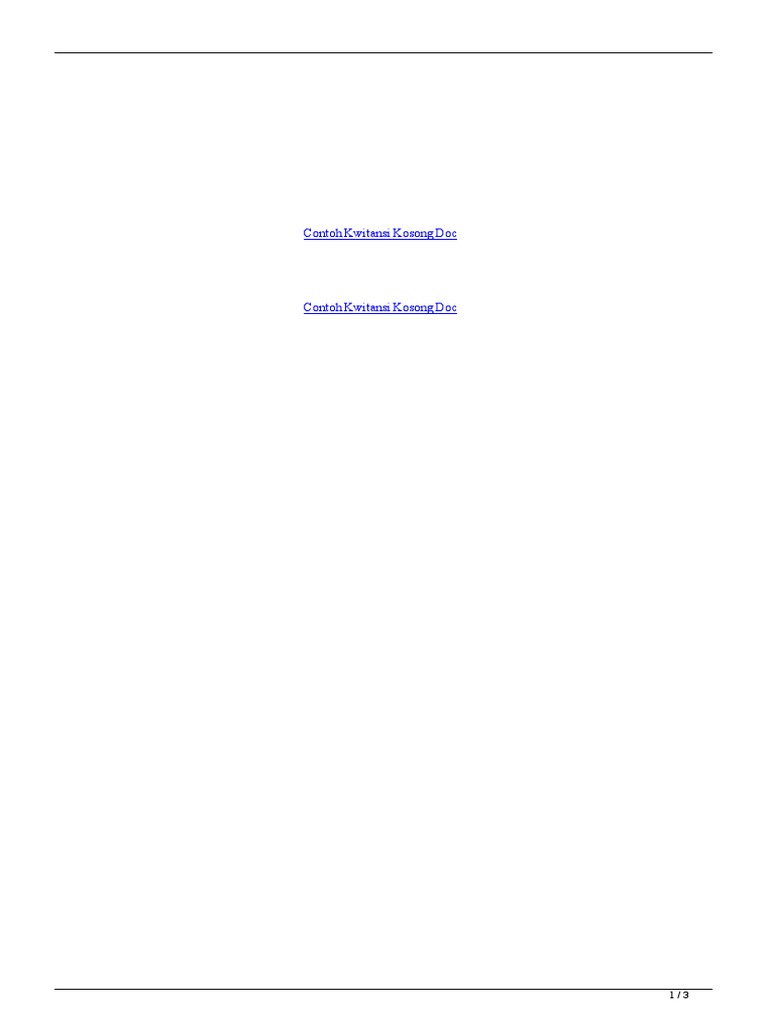Contoh Kwitansi Kosong | PDF