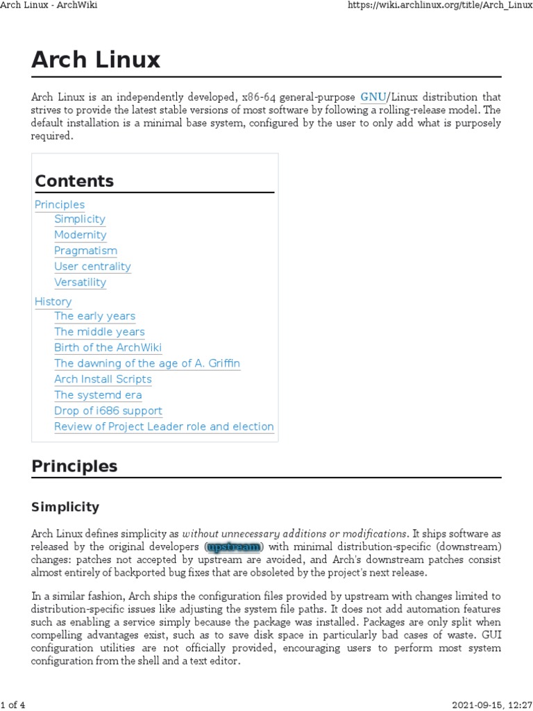 Arch Linux - ArchWiki | Download Free PDF | Linux | Software Engineering