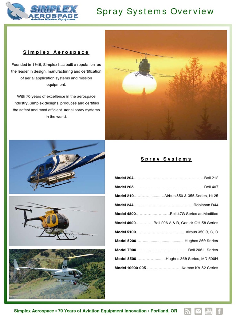 Simplex Spray Systems Overview | PDF | Aerospace | Transport