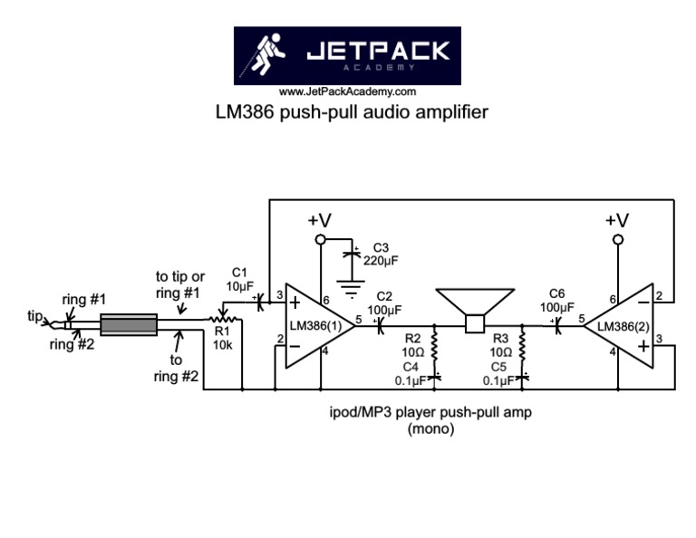 037 LM386 Push Pull Schematic Download | PDF