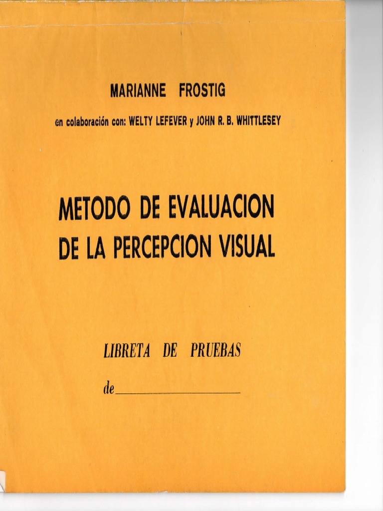 Test de Percepcion Visual Cuadernillo-Laminas de Demostracion | PDF ...