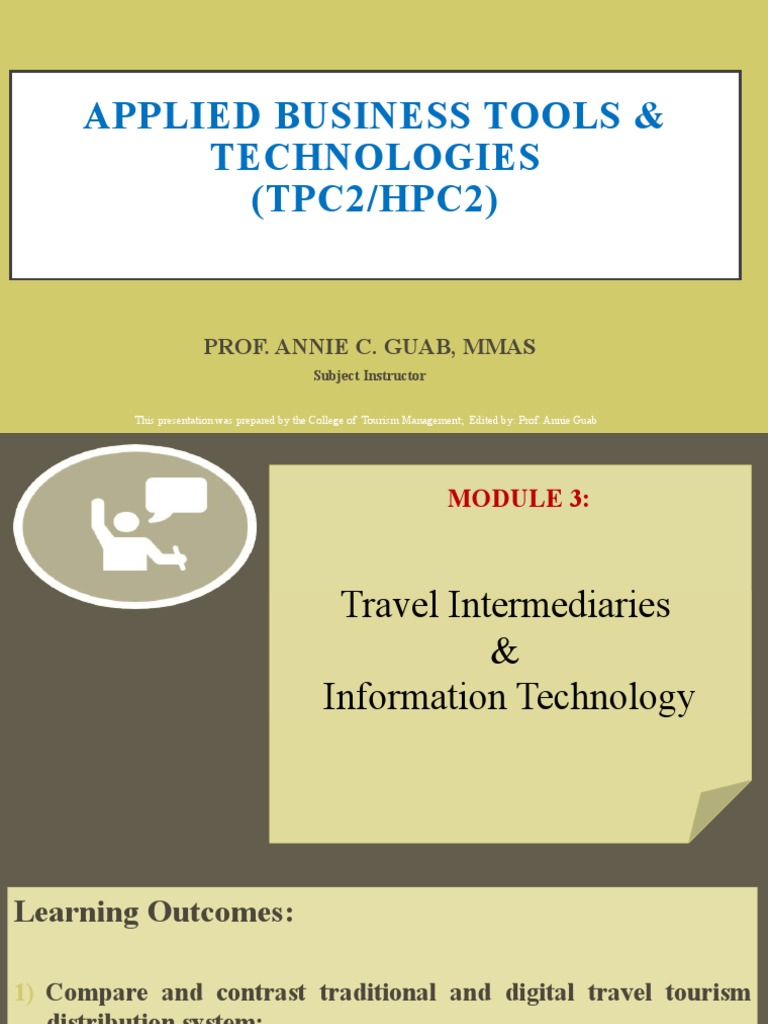 Module 3 - Travel Intermediaries Tpc2 | PDF | Travel Agency | Aviation