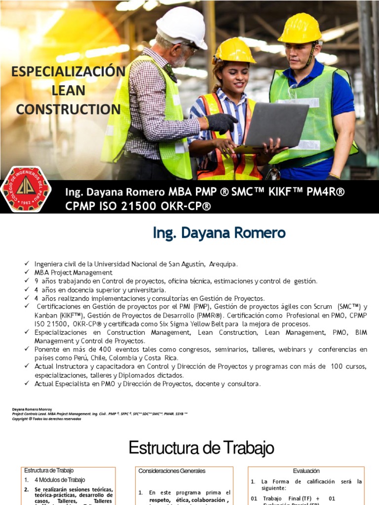 Sesion 1 - Pe Lean Constructionpptx | PDF | Gestión de proyectos | Lean ...