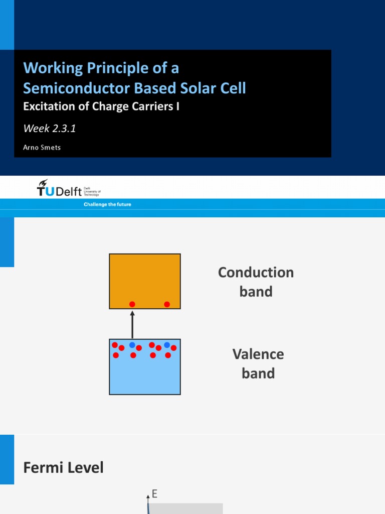Working Principle of A Semiconductor Based Solar Cell: Excitation of ...