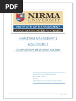 Comparative Response Matrix | PDF | Starbucks | Strategic Management