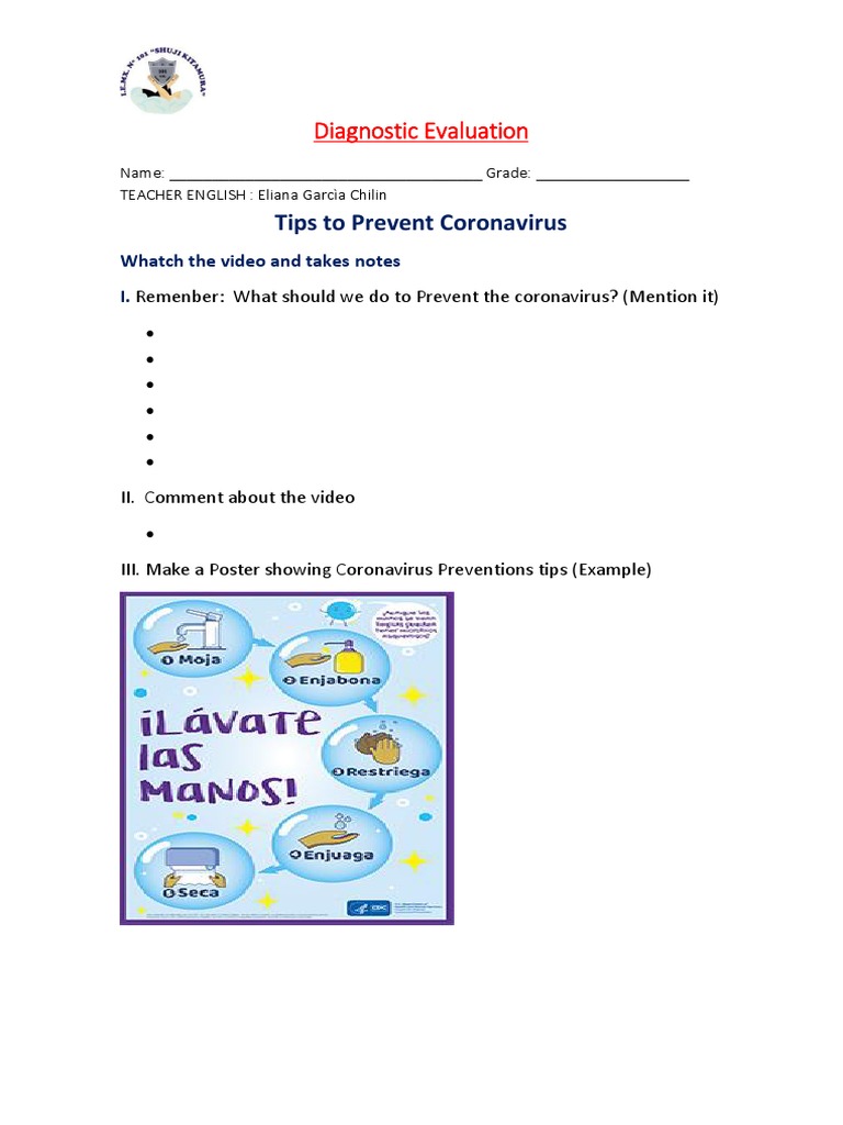 Diasnostic Evaluation 3rd Grade | PDF