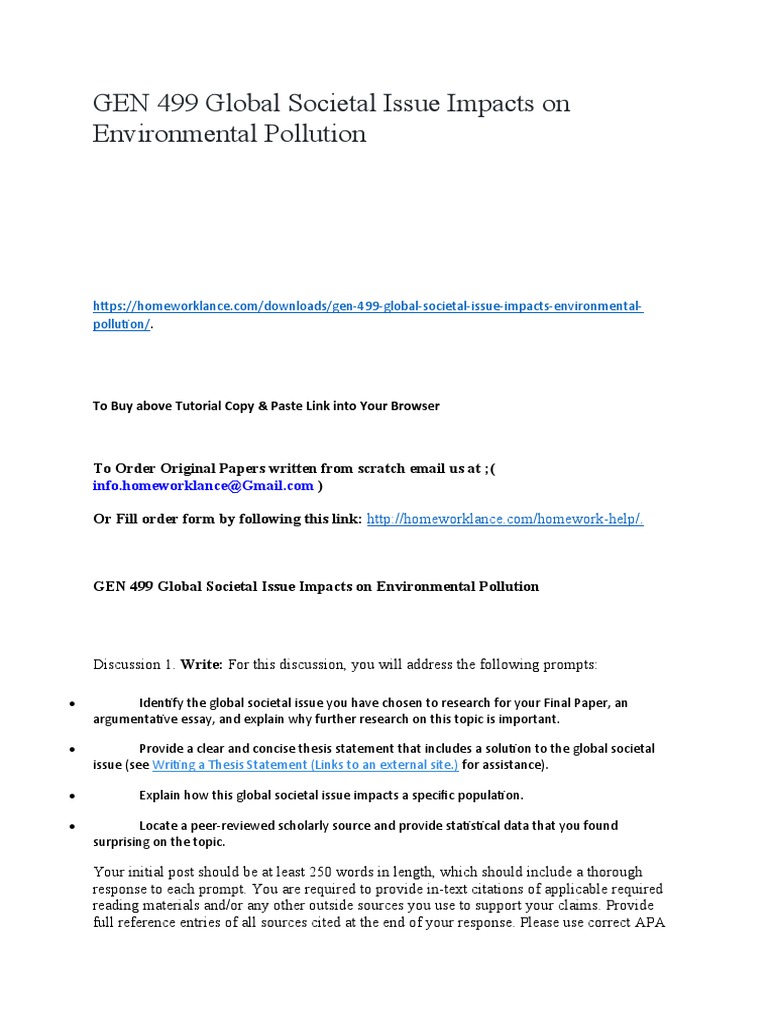 Student Guide: Societal Issues & Pollution | PDF | Career & Growth | Art