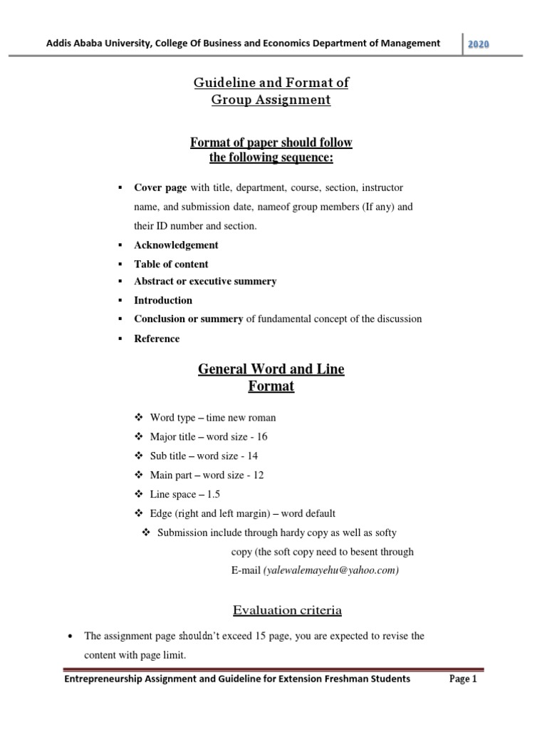 Group Assignment Guidelines for Students | PDF | Communication | Cognition