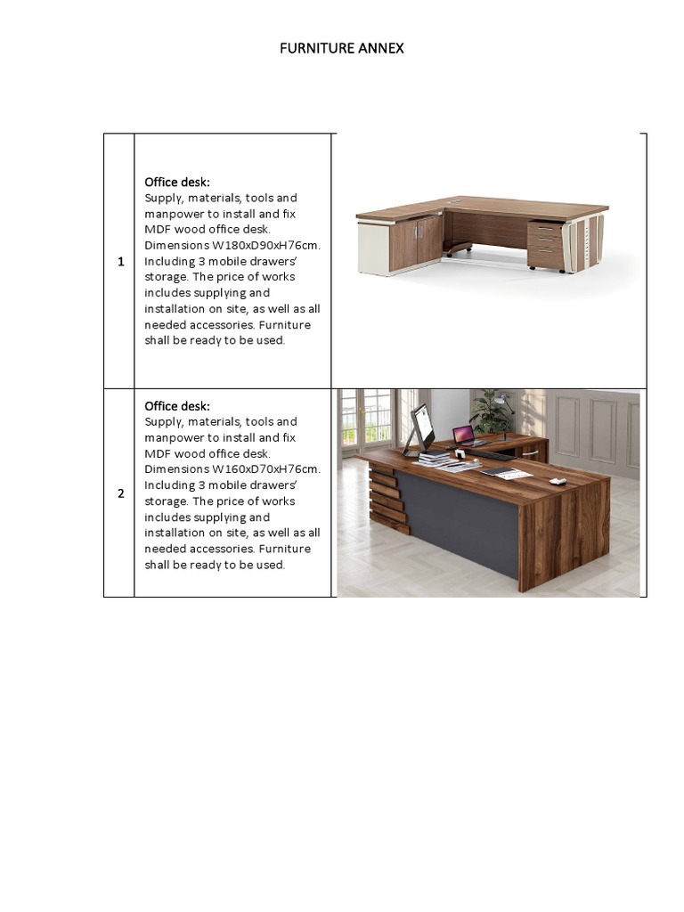 Furniture Annex | PDF | Chair | Desk