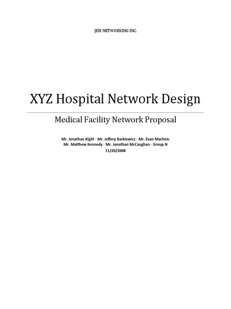 XYZ Hospital Network Design Medical Faci | PDF | Computer Network ...