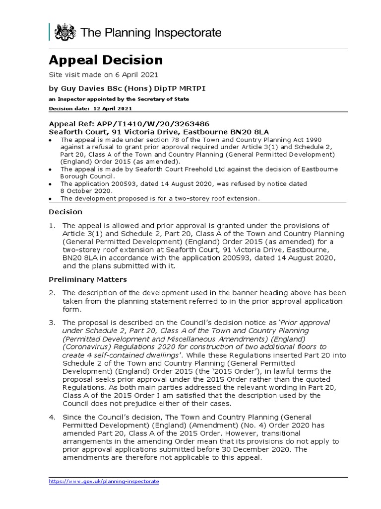 Appeal Decision: by Guy Davies BSC (Hons) Diptp Mrtpi | PDF | Window ...