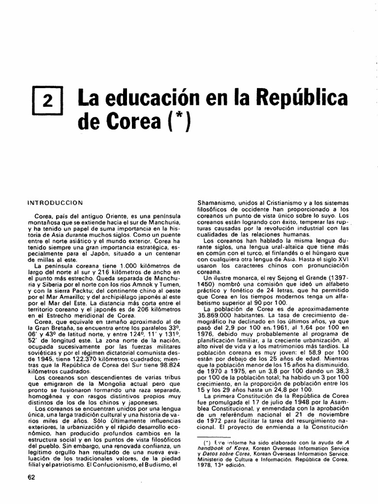 Educacion en Corea | PDF | Educación primaria | Corea del Sur