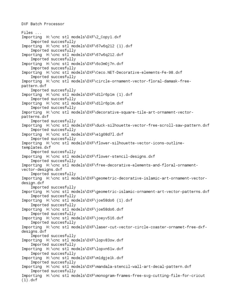 DXF Filelist | PDF | Computer Aided Design | Computer Data