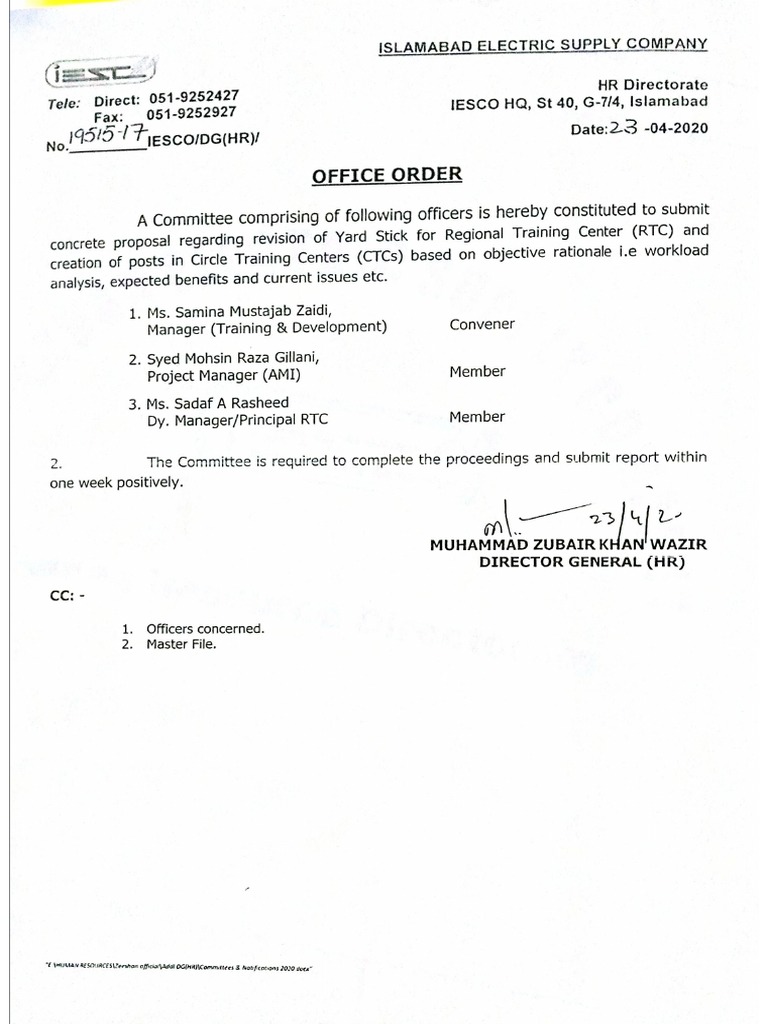 Committee To Revise Yardstick of RTC CTCs-23-04-2020 | PDF