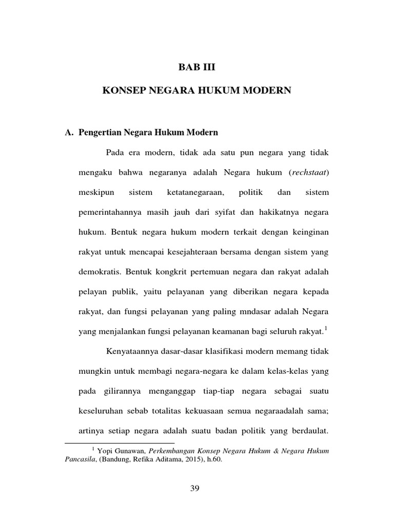 Konsep Negara Hukum Modern | PDF